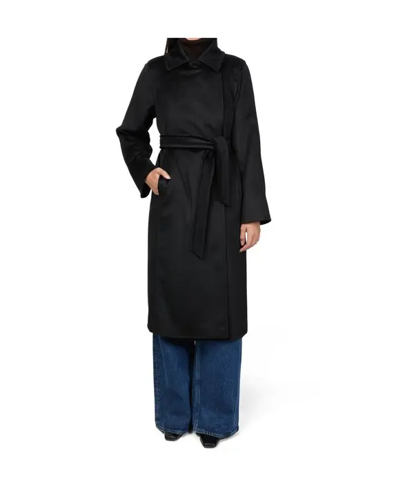 Max Mara Manuela Maxi Belted Coat - Black