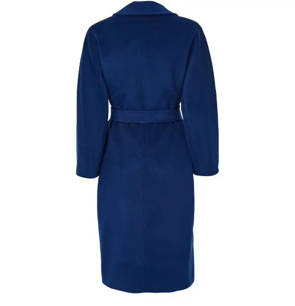 Max Mara Madame Belted Maxi Coat - Blue