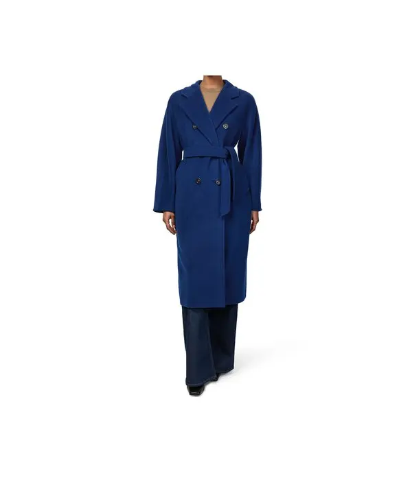 Max Mara Madame Belted Maxi Coat - Blue