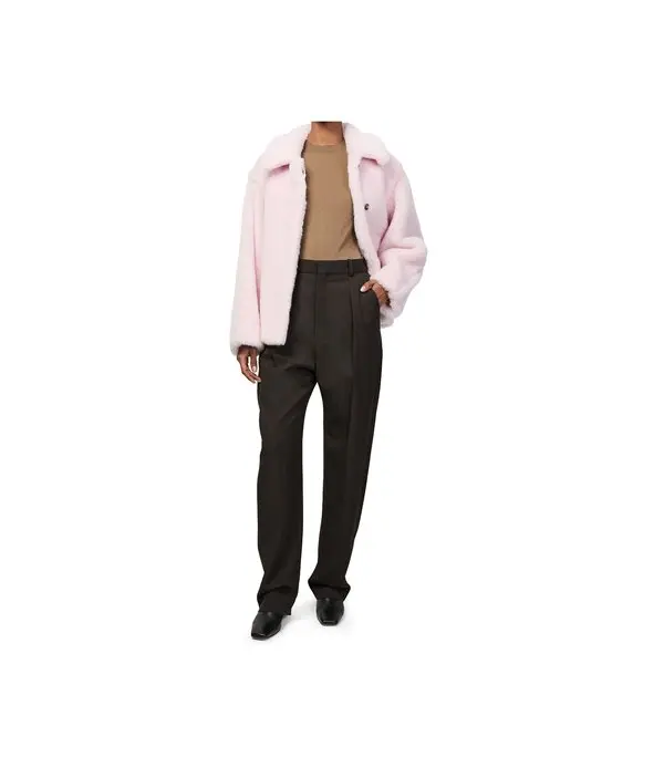 Max Mara Teddy Cropped Coat - Pink