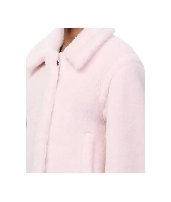 Max Mara Teddy Cropped Coat - Pink