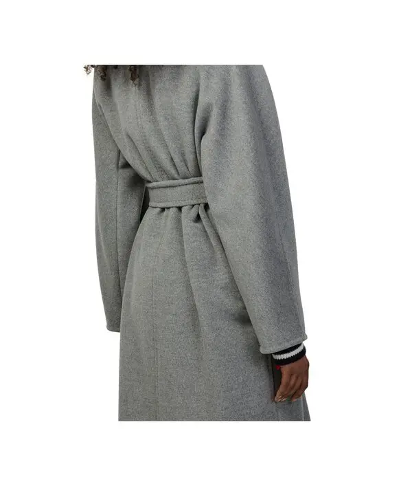 Max Mara Madame Belted Maxi Coat - Gray