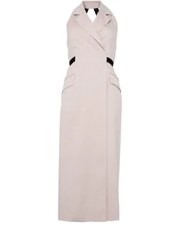 Max Mara Maxi Linen Wrap Dress - Pink