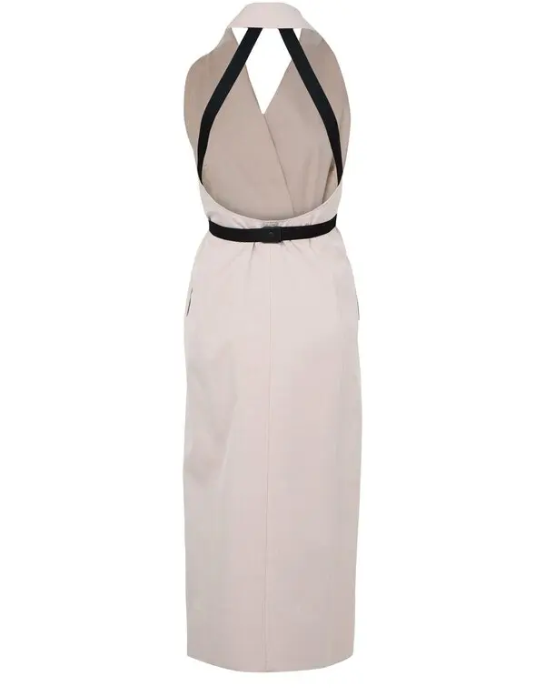 Max Mara Maxi Linen Wrap Dress