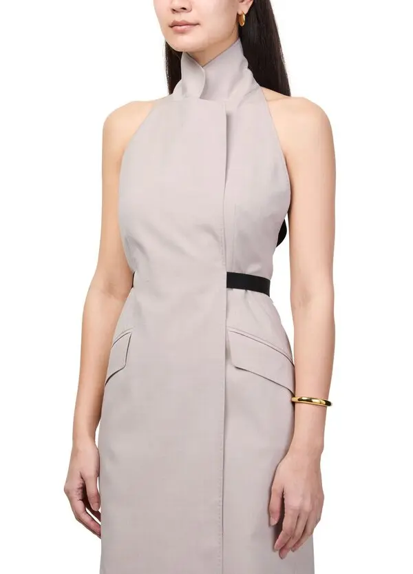 Max Mara Maxi Linen Wrap Dress