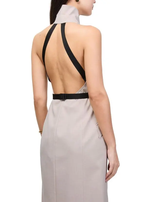 Max Mara Maxi Linen Wrap Dress