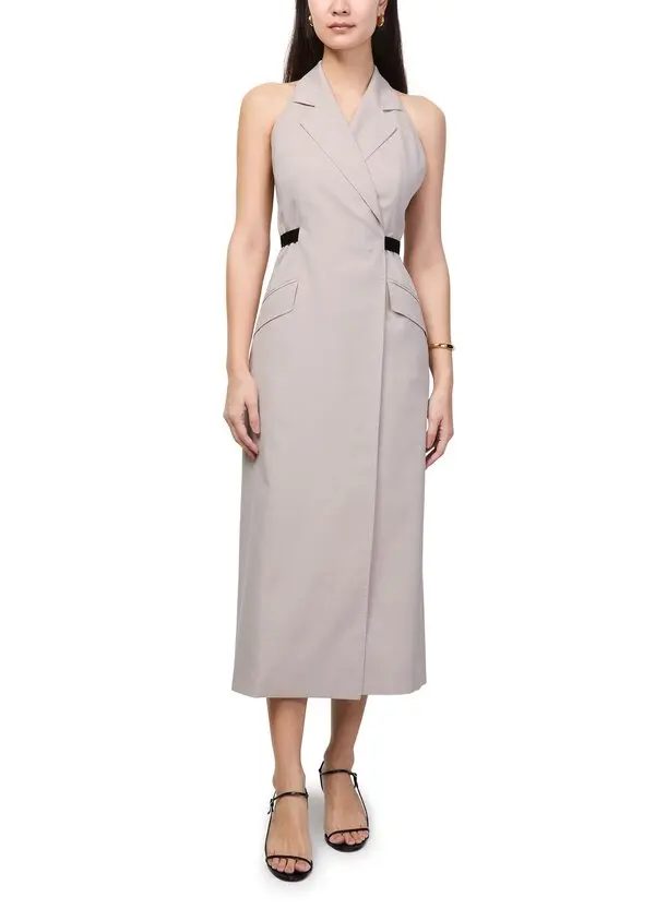 Max Mara Maxi Linen Wrap Dress
