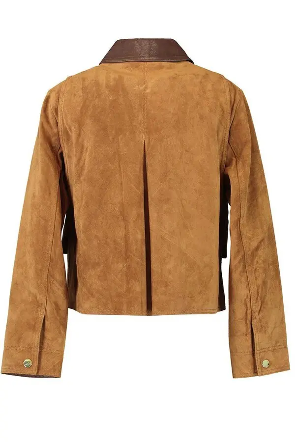 Veronica Beard Walters Suede Cropped Jacket