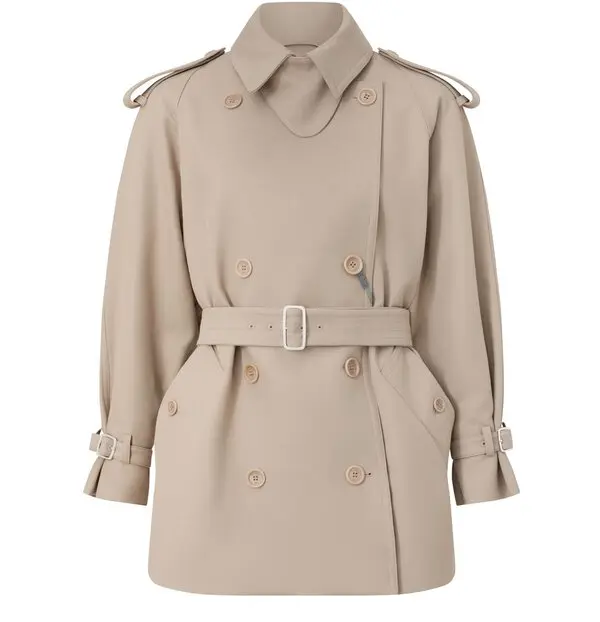 Max Mara Short Oversize Trench Coat - Nude
