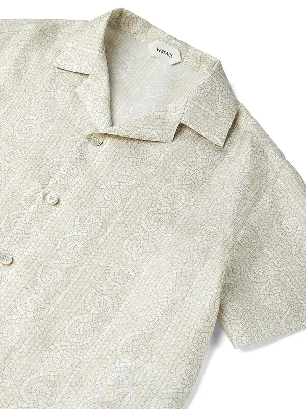 Versace Printed Silk Twill Shirt