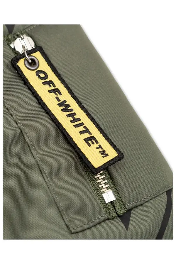 Off-White Logo-print Hooded Bomber Jacket