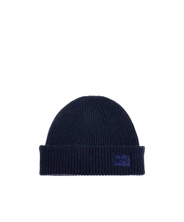 Paul Smith Ribbed Knit Beanie Hat