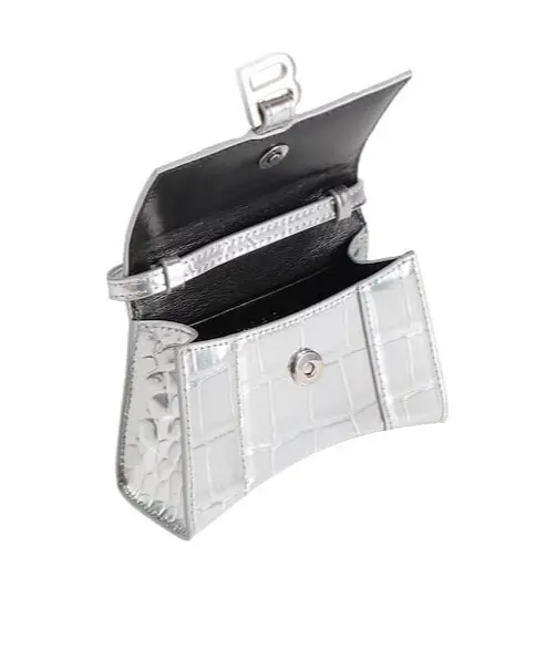 Balenciaga Mini Crocodile Embossed Leather Bag