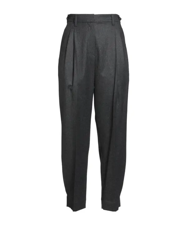Brunello Cucinelli Flannel Tapered Trousers - Black