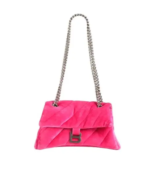 Balenciaga Velvet Flap Bag - Pink
