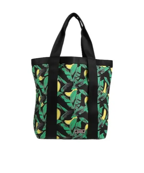 GANNI Floral Pattern Tote Bag - Black