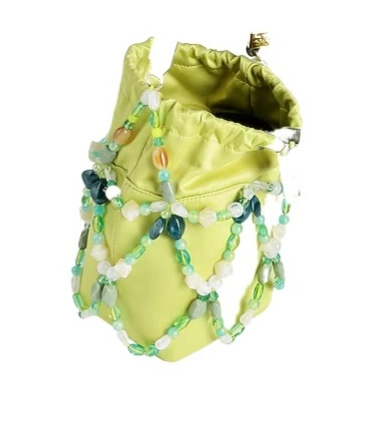 GANNI Medium-sized Satin Bucket Bag