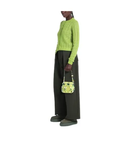 GANNI Medium-sized Satin Bucket Bag