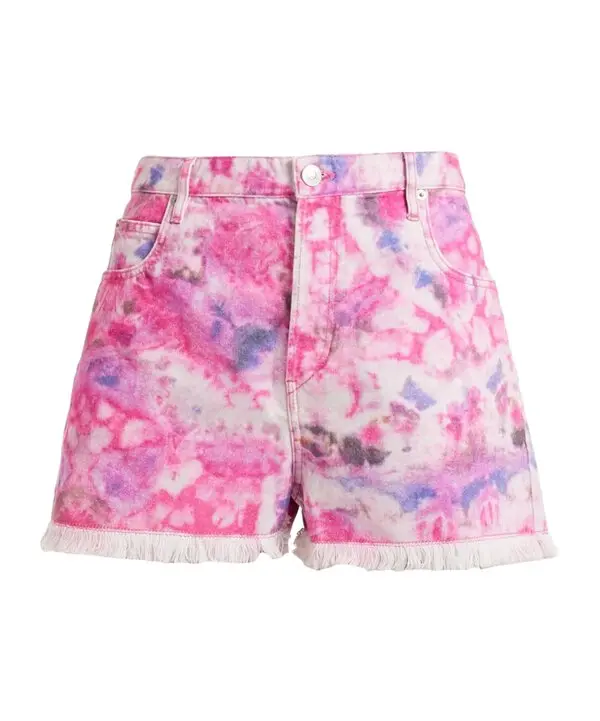 Isabel Marant Étoile Multi-colored High-waisted Denim Shorts