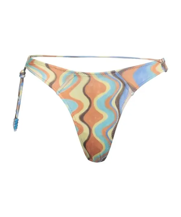 Jacquemus Beaded Geometric Print Bikini Swim Trunks - Multicolor