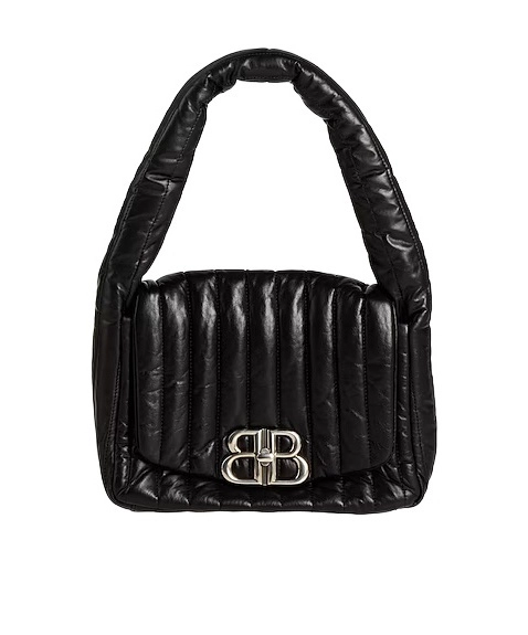 Balenciaga Medium Leather Flap Bag - Black