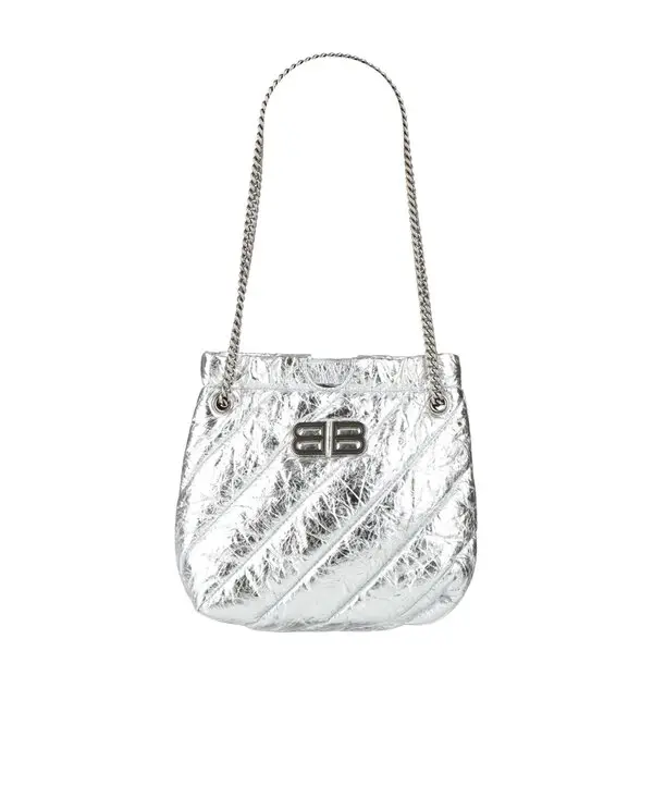 Balenciaga Metallic Quilted Logo Handbag