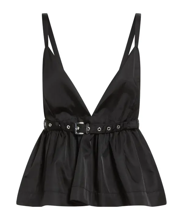 GANNI Deep V Neckline Top