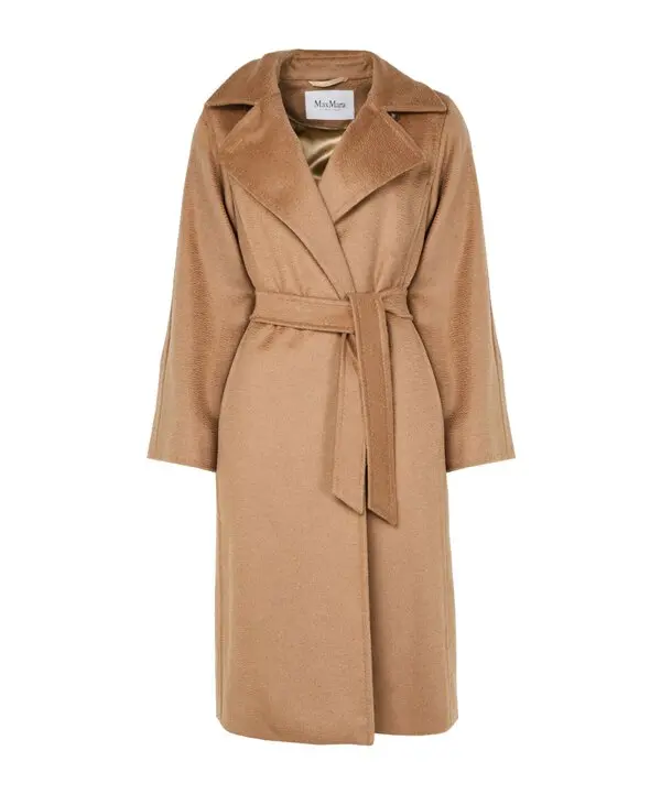 Max Mara Long Belted Coat - Nude