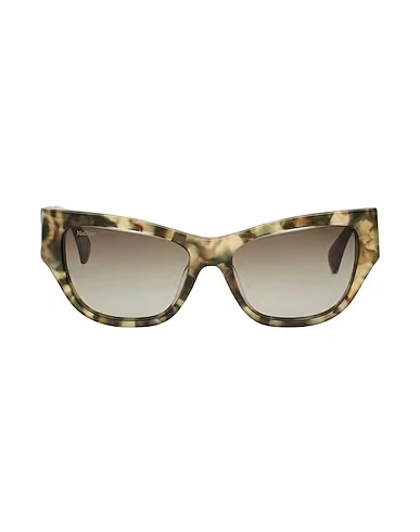 Max Mara Leopard Print Square-frame Sunglasses - Nude