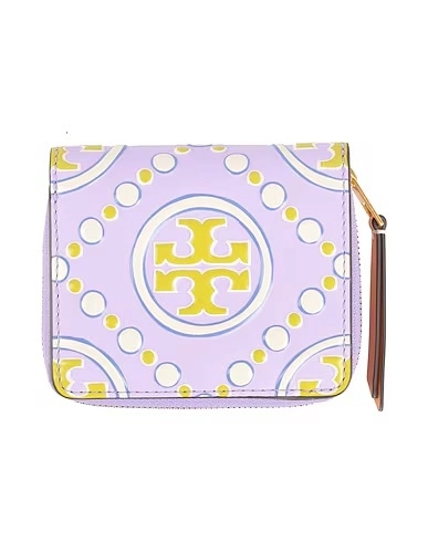 Tory Burch Logo Genuine Leather Wallet - Purple