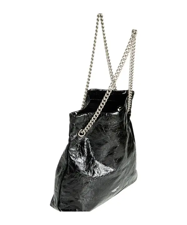 Balenciaga Large Patent Leather Tote Bag - Black