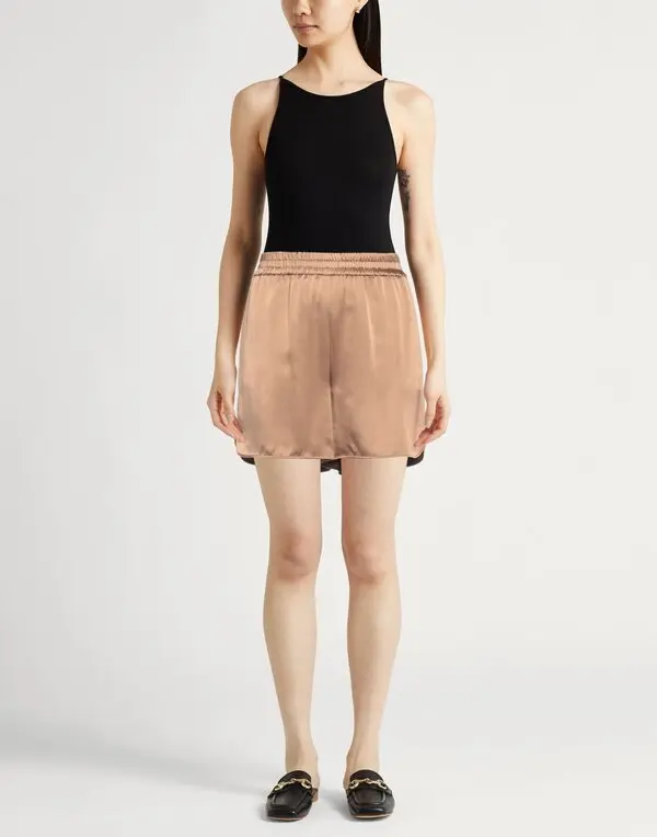 Max Mara Solid Color Satin Shorts