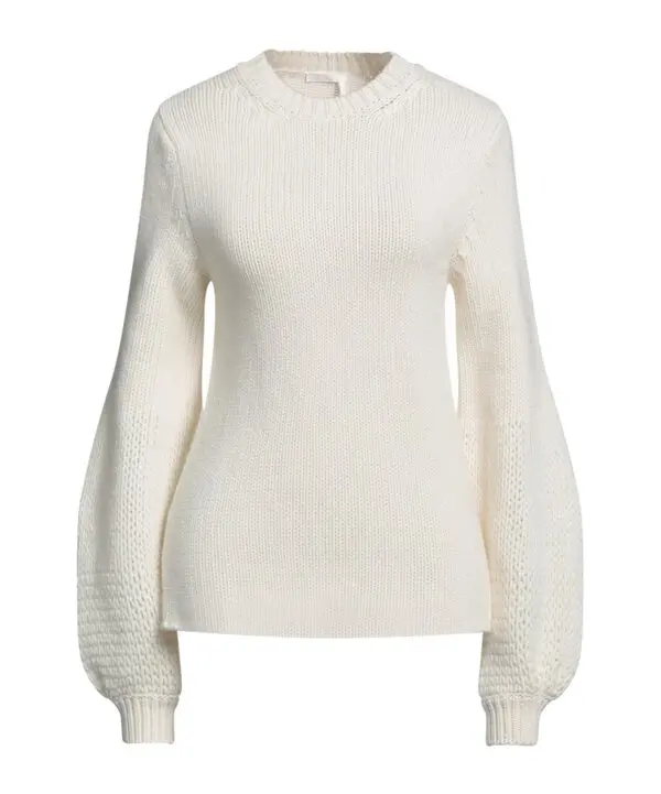 Chloé Solid Color Crew Neck Knit Sweater