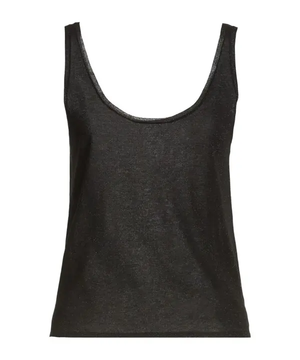 Saint Laurent Metallic Knit Sleeveless Top