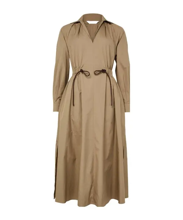 Max Mara Belted Midi Dress - Brown