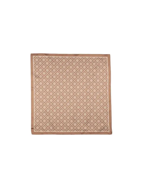 Tory Burch Two-tone Satin Square Scarf - Nude