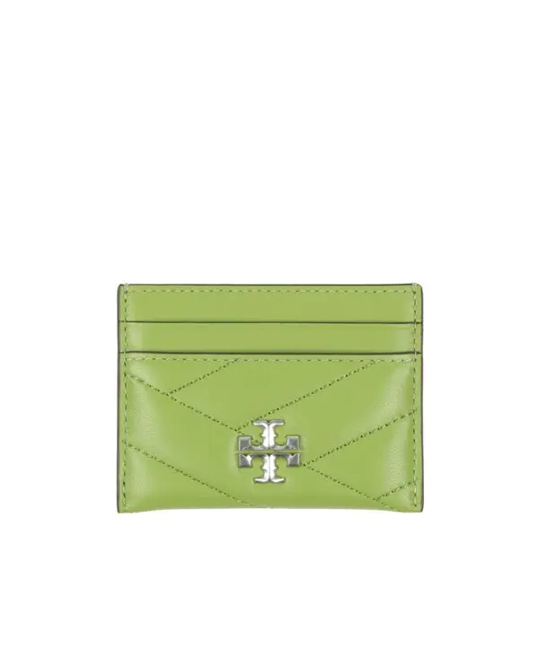 Tory Burch Minimalist Solid Color Card Holder - Green