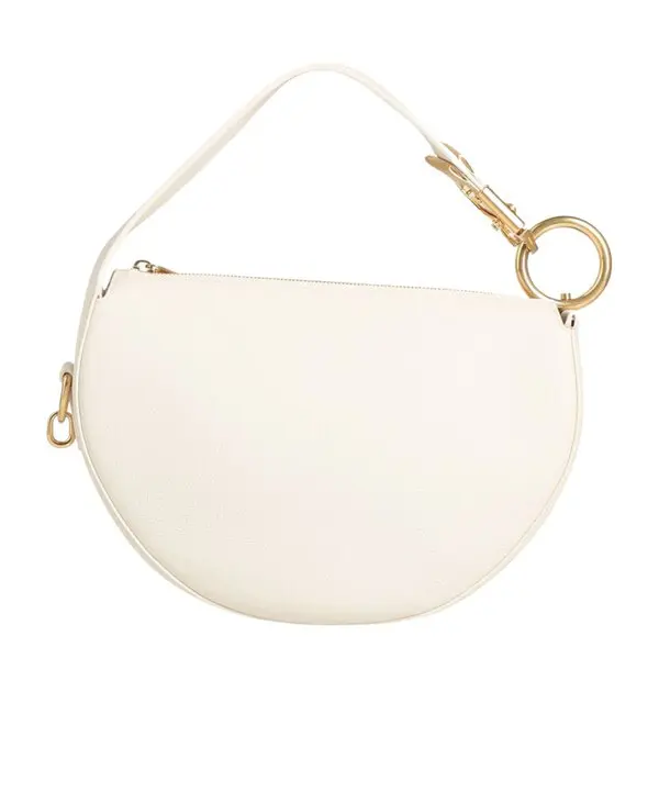 Burberry Lychee Grain Leather Shoulder Bag - White
