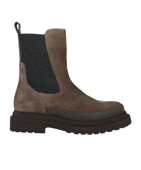 Brunello Cucinelli Suede Chelsea Boots - Black