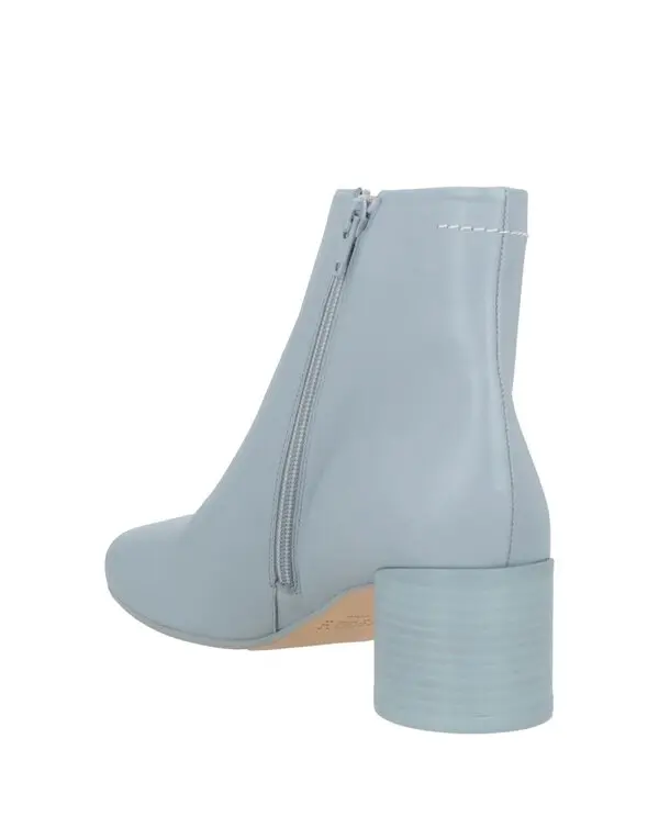 MAISON MARGIELA Minimalist Square Toe Leather Ankle Boots