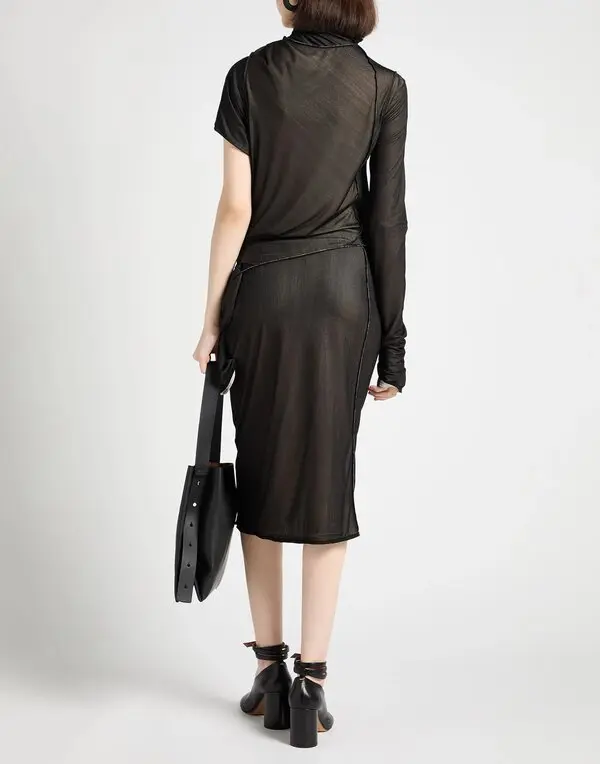 MAISON MARGIELA Solid Color Short-sleeve Turtleneck Dress