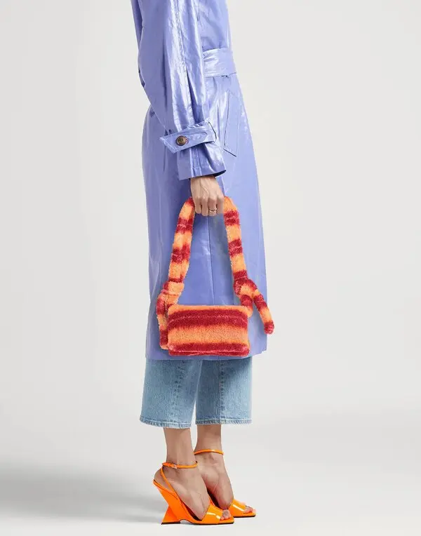 Marni Striped Terrycloth Shoulder Bag