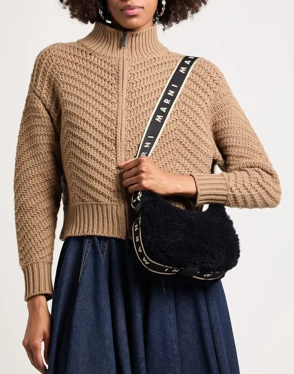 Marni Medium Lamb Fleece Shoulder Bag