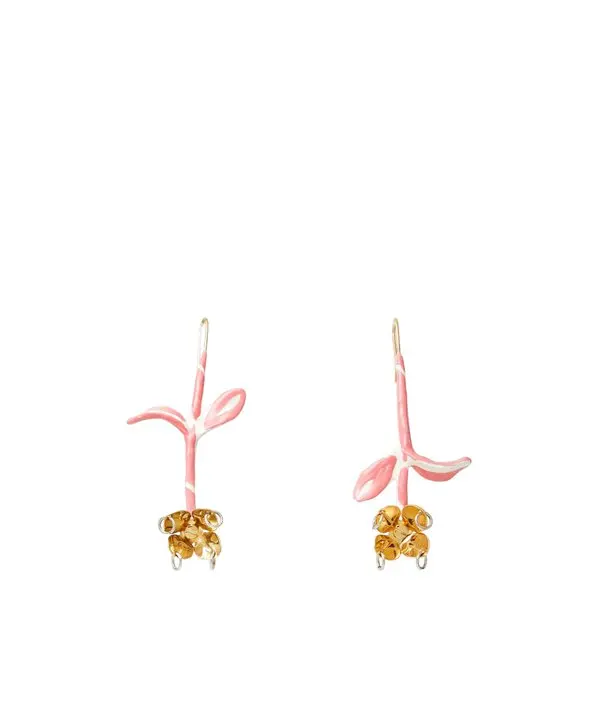 Marni Minimalist Design Earrings - Pink