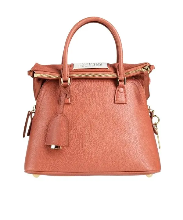MAISON MARGIELA Pebbled-leather Handbag - Red