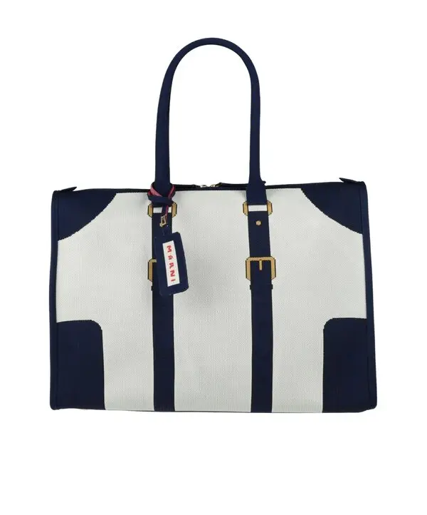 Marni Multicolor Woven Tote Bag