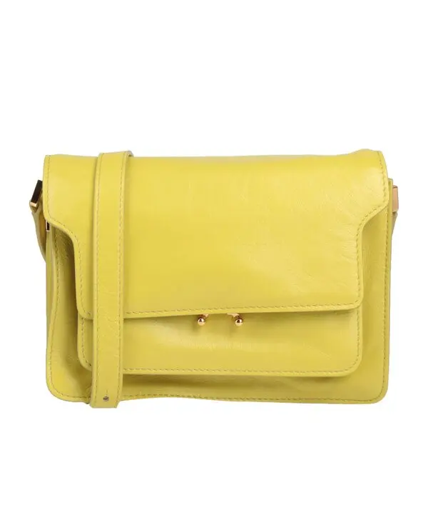 Marni Medium Solid Color Leather Flap Bag