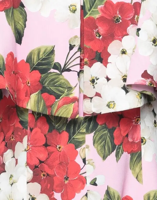 Dolce & Gabbana Floral Short-sleeve Bow Top