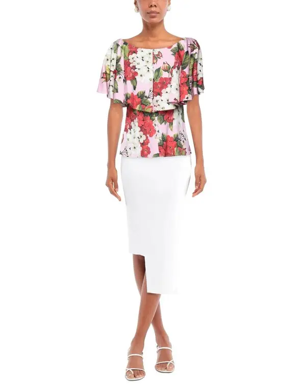 Dolce & Gabbana Floral Short-sleeve Bow Top