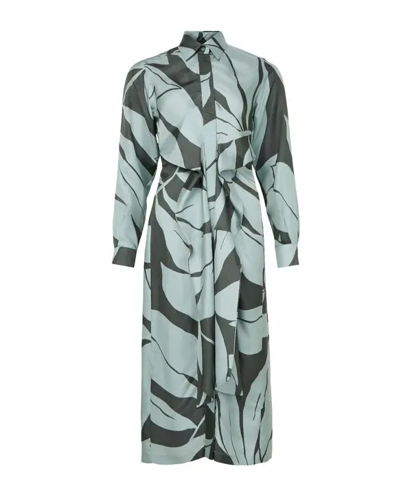 Max Mara Printed Long-sleeved Dress